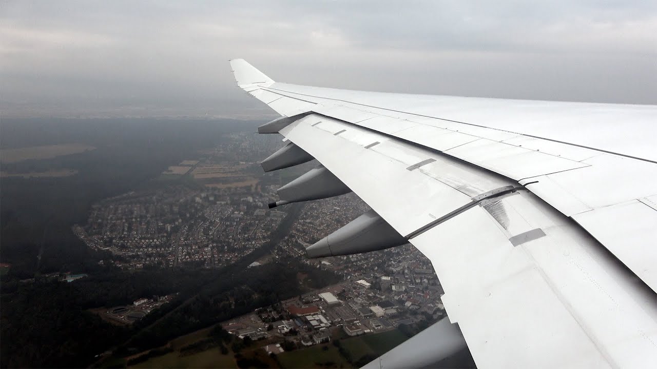 Lufthansa Airbus A340-600 INCREDIBLE Takeoff WITH WING FLEX + Taxi from ...