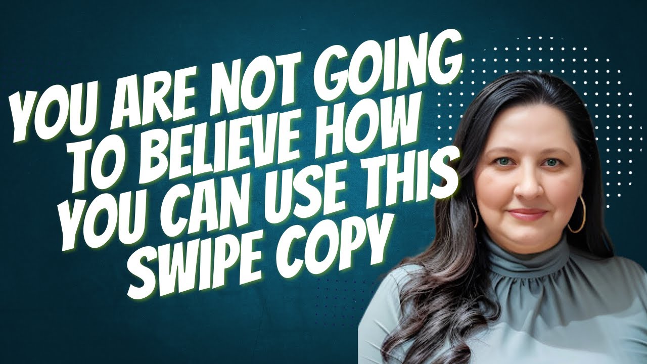 How To Use Email Swipe Copy - YouTube