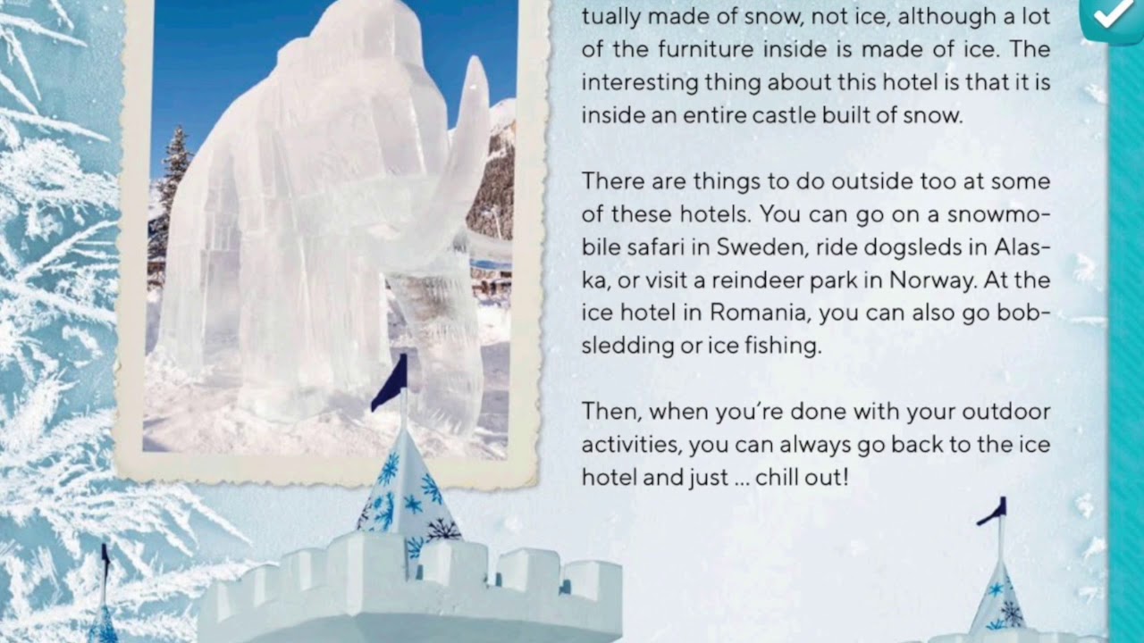 minilessonln: Reading at home "Ice Hotels" - YouTube