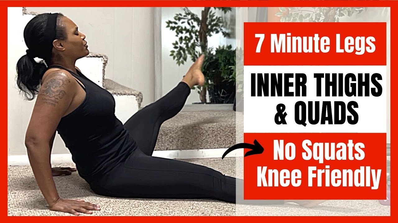 7 Minute No Squats, Toned Legs | Knee Friendly - YouTube