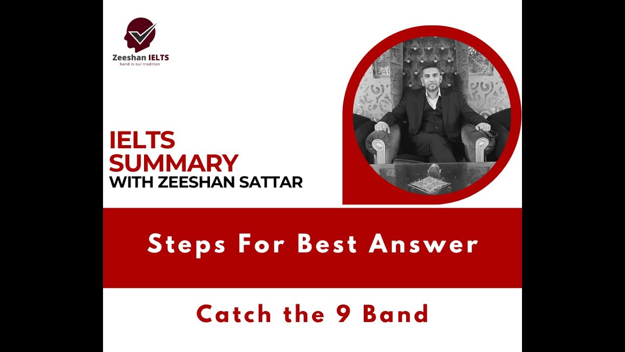 IELTS Writing Task 1 - Step in Summary Answer I Zeeshan Sattar - YouTube
