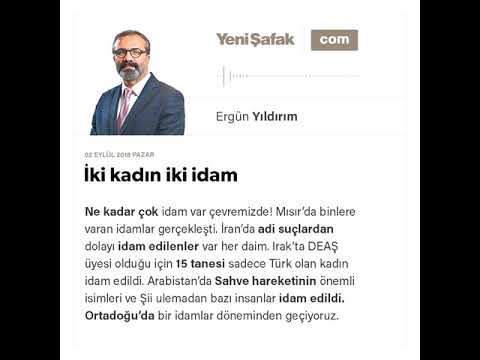 Ergün Yıldırım - İki kadın iki idam - 02.09.2018