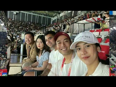 Valencia Tanoesoedibjo Dukung Langsung Sang Pacar Kevin Sanjaya di Istora