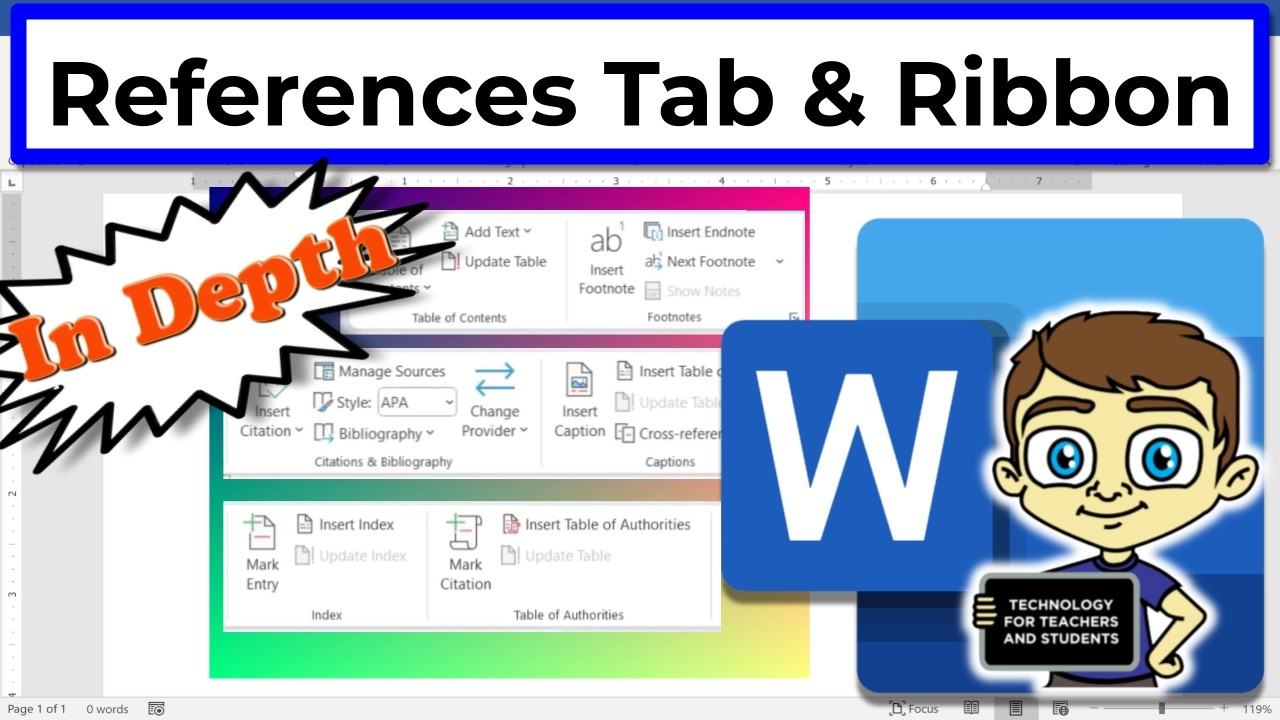 The Microsoft Word References Tab and Ribbon in Depth - YouTube