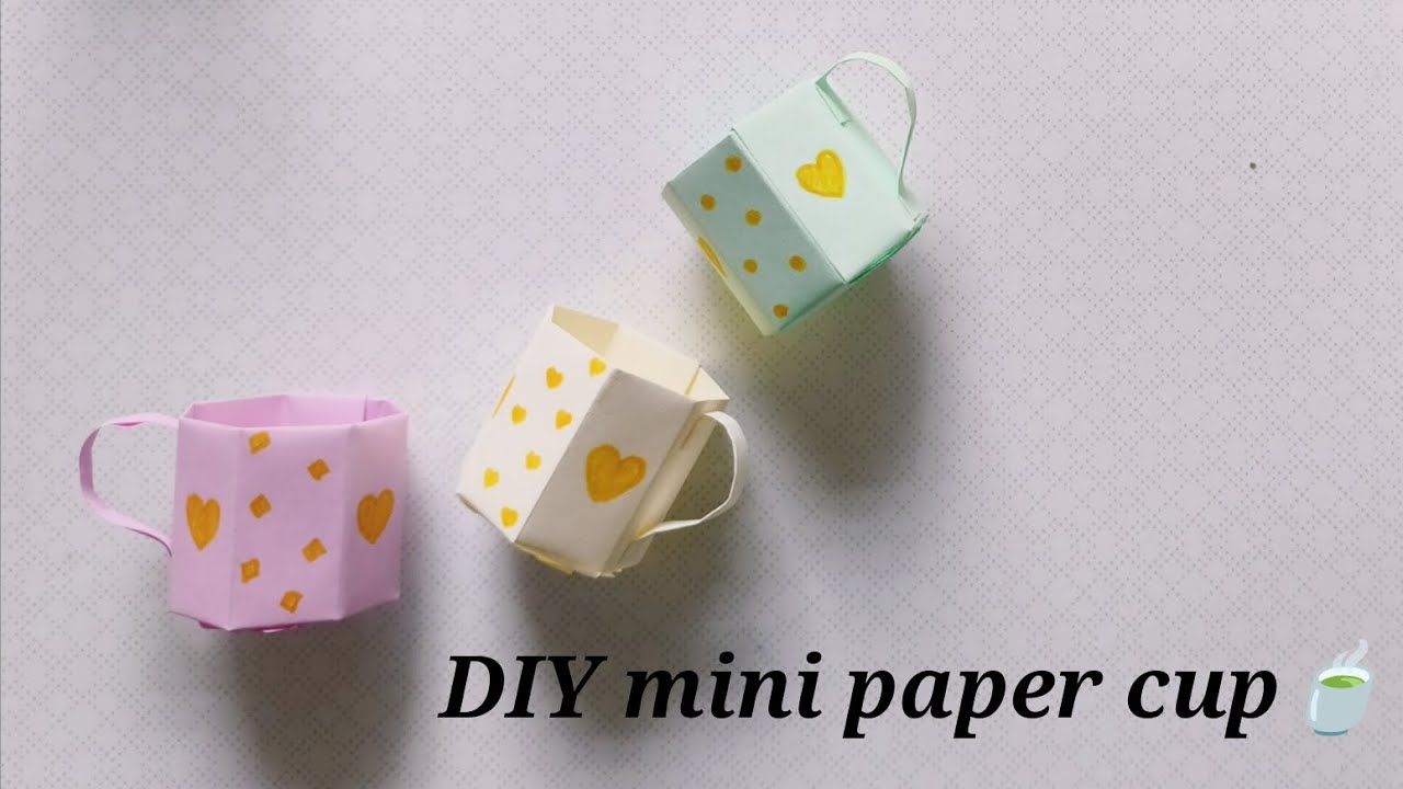 DIY mini paper cup/how to make origami cup/how to make paper cup🍵/easy ...