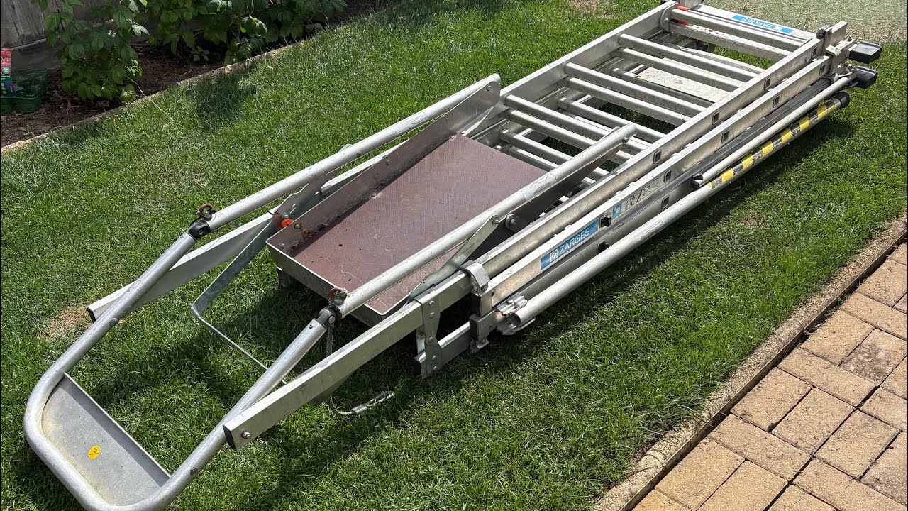 Zarges platform ladder vs scaffolding tower - YouTube