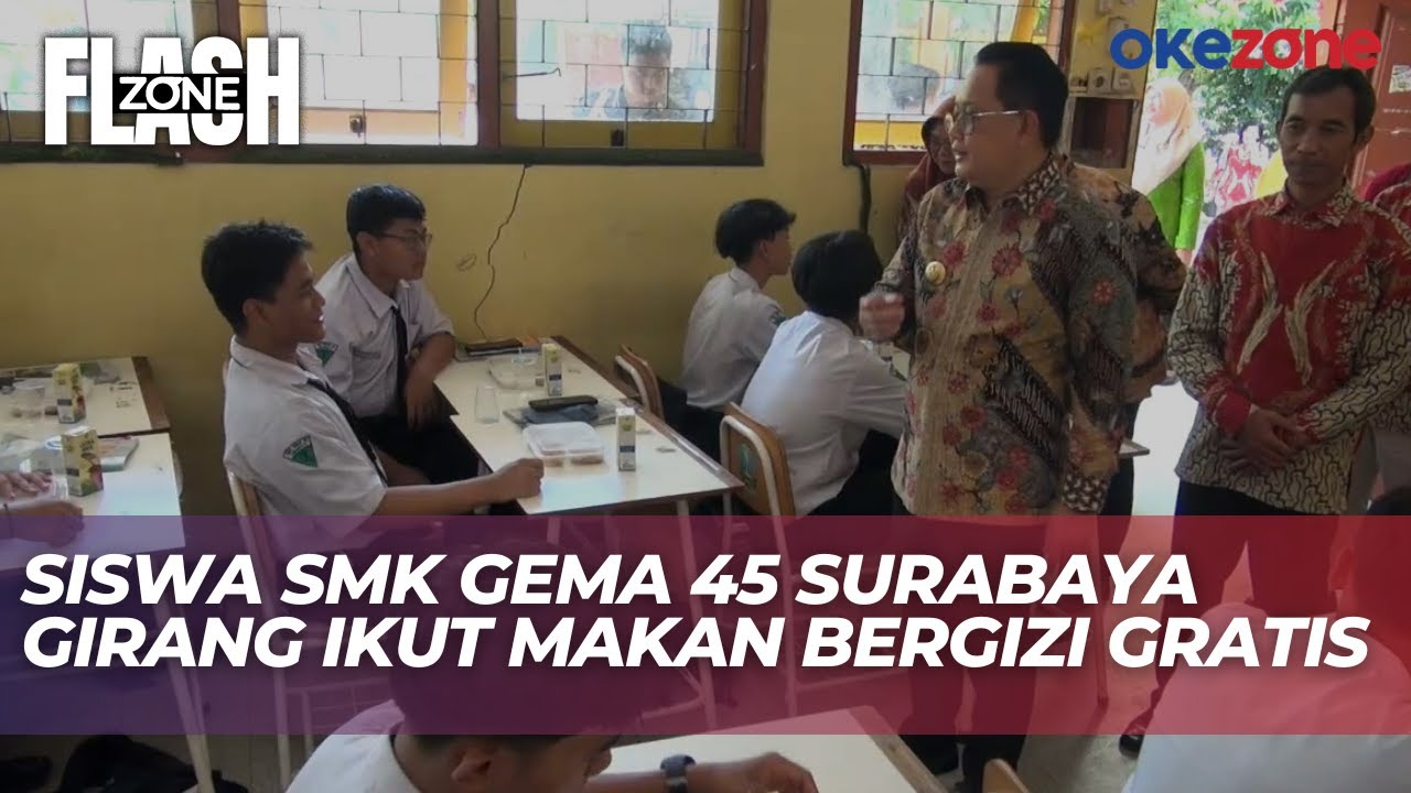 Program Makan Bergizi Sapa Siswa SMK Gema 45 Surabaya, Pj Gubernur Adhy ...