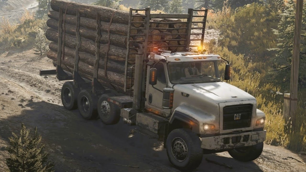 SnowRunner | CAT CT681 & John Deere 524K HL (?) - Załadunek Średniej ...