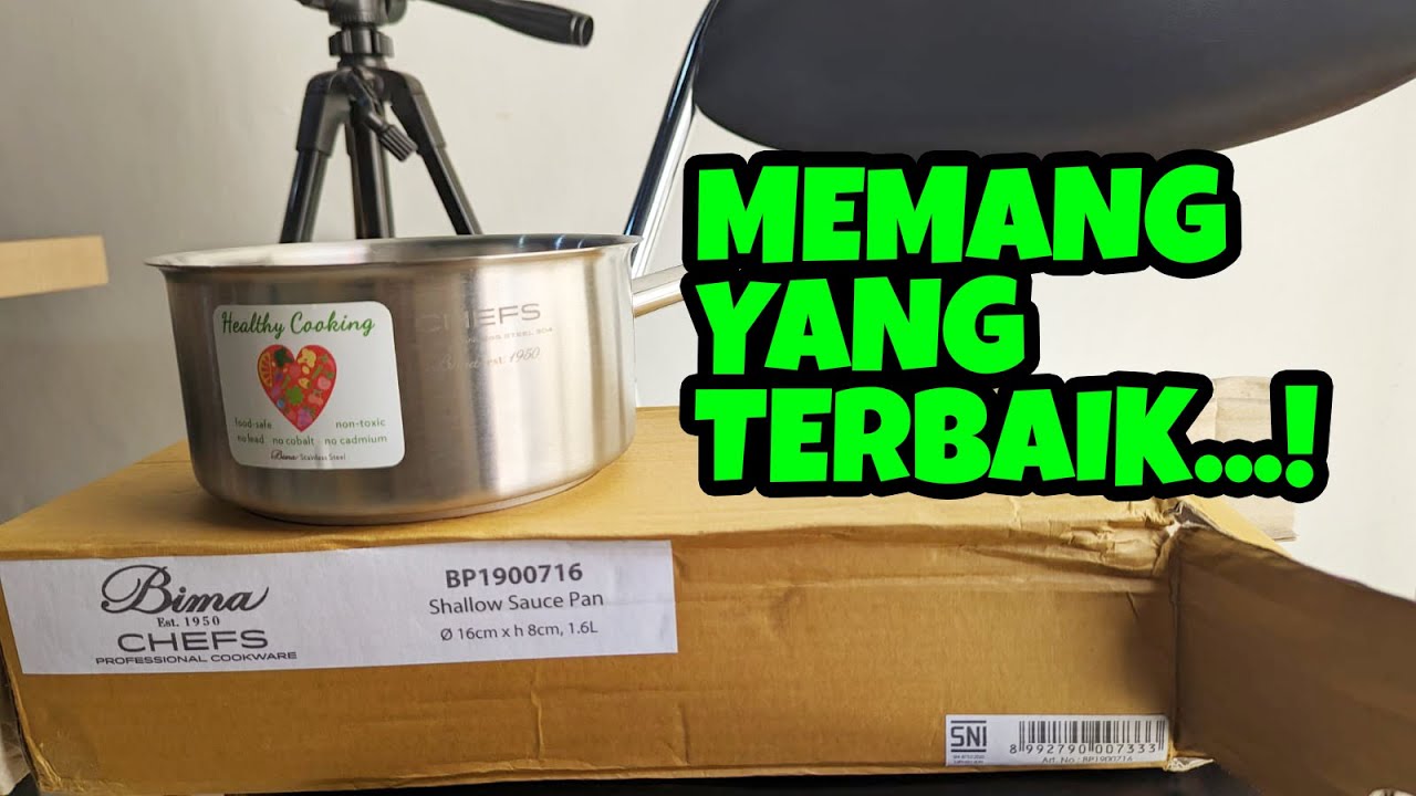 UNBOXING BP1900716 Shallow Sauce Pan Bima Chefs SUS 304 Panci Saus ...