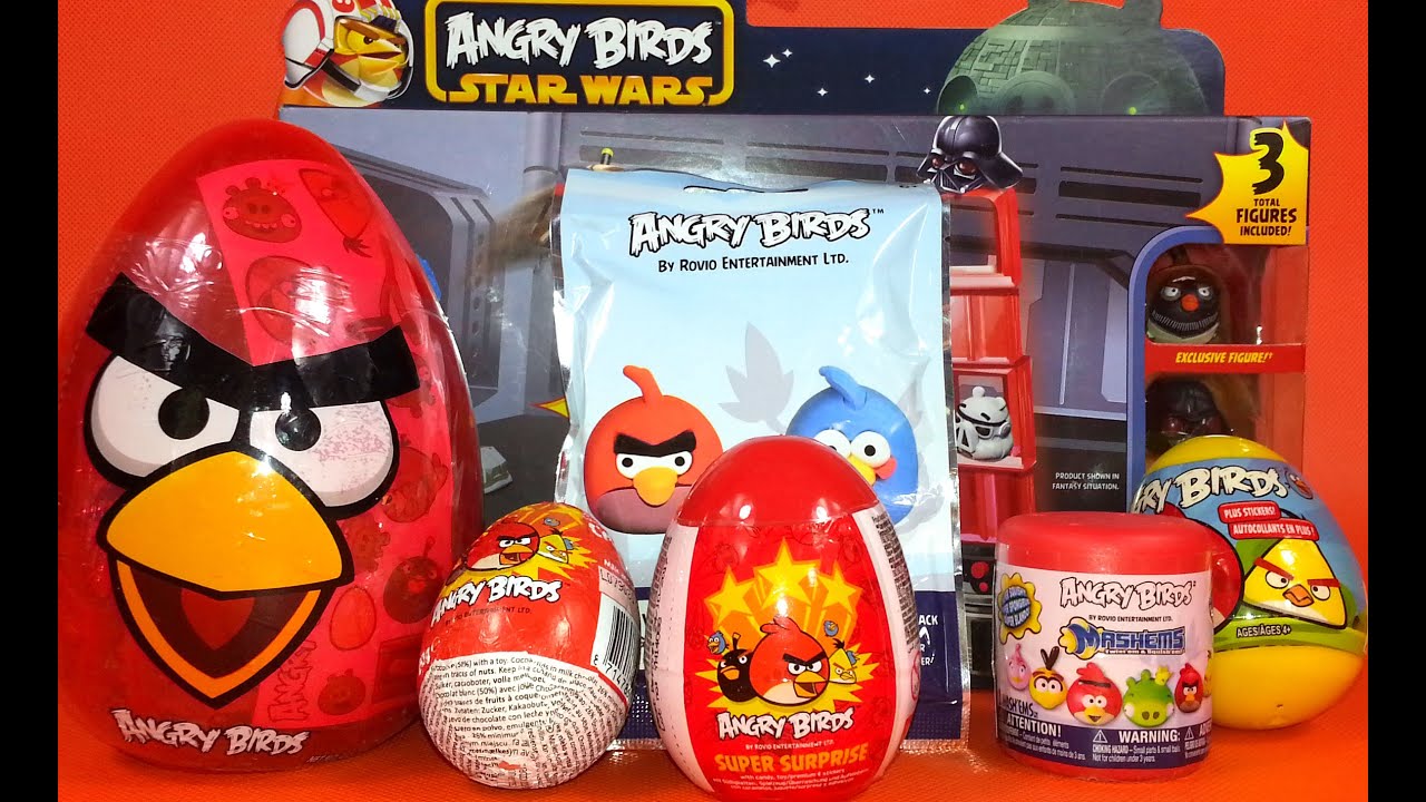 Angry Birds ONLY! Surprise Eggs and BIG TOY PACK! Play and fun for kids ...