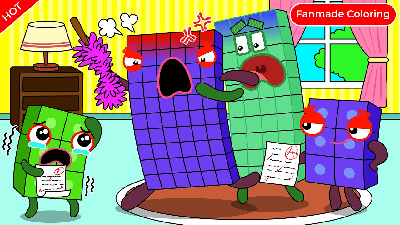 NB 6, Don't Be Afraid of a Bad Grade! Numberblocks Fanmade Coloring ...