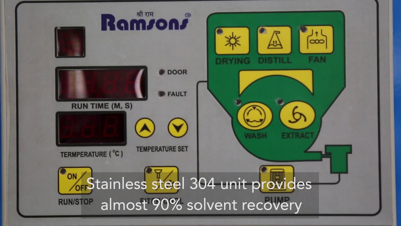 Ramsons ECO 6 Dry Cleaning Machine - YouTube