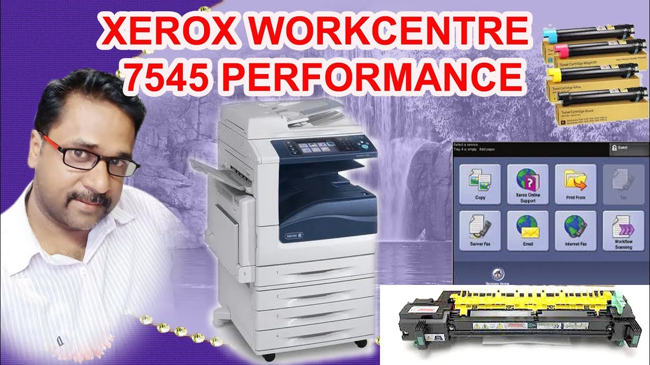 Xerox 7545 Color 12x18 Printing Performance - YouTube