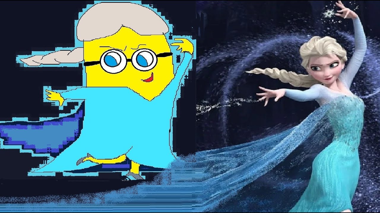 Cut. Short. Princess Elsa Transforms into Princess Minion. Frozen ...
