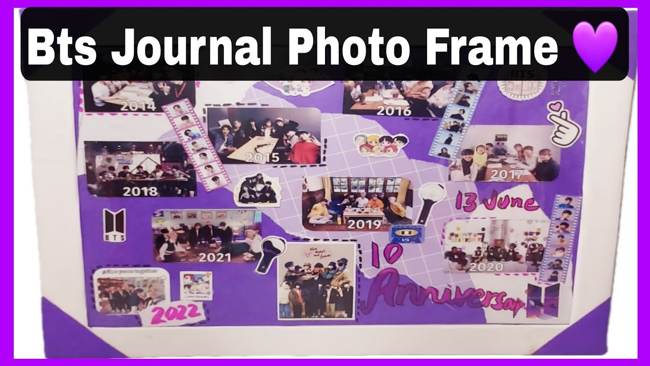Bts Journal Photo Frame / Bts Craft / Bts Room Decor / Bts 10 ...