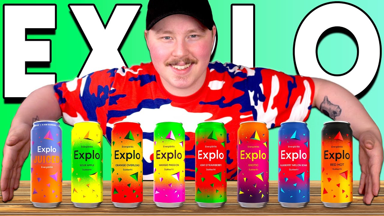 TESTER ALLE EXPLO ENERGIDRIKKENE - YouTube