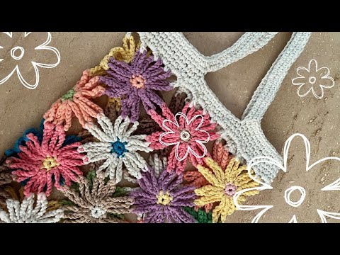 ÇİÇEK MOTİFLİ ÇANTA | FLOWER MOTIF BAG 🌸🧶🩷[subtitles]