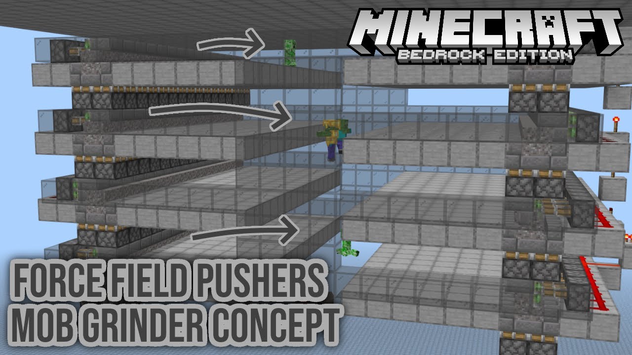 Force Field Mob Grinder Concept Showcase Minecraft Bedrock 1.14 - YouTube