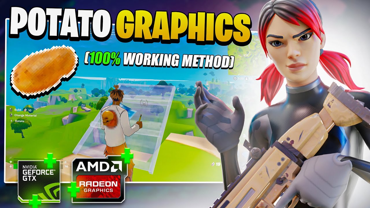 How To Get Potato Graphics in Fortnite (AMD & NVIDIA) | 100% Working ...