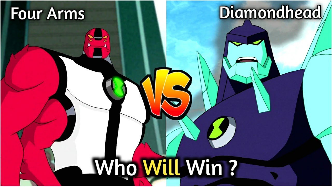 Four Arms Vs Diamondhead Who Will Win In Hindi By Lightdetail Youtube