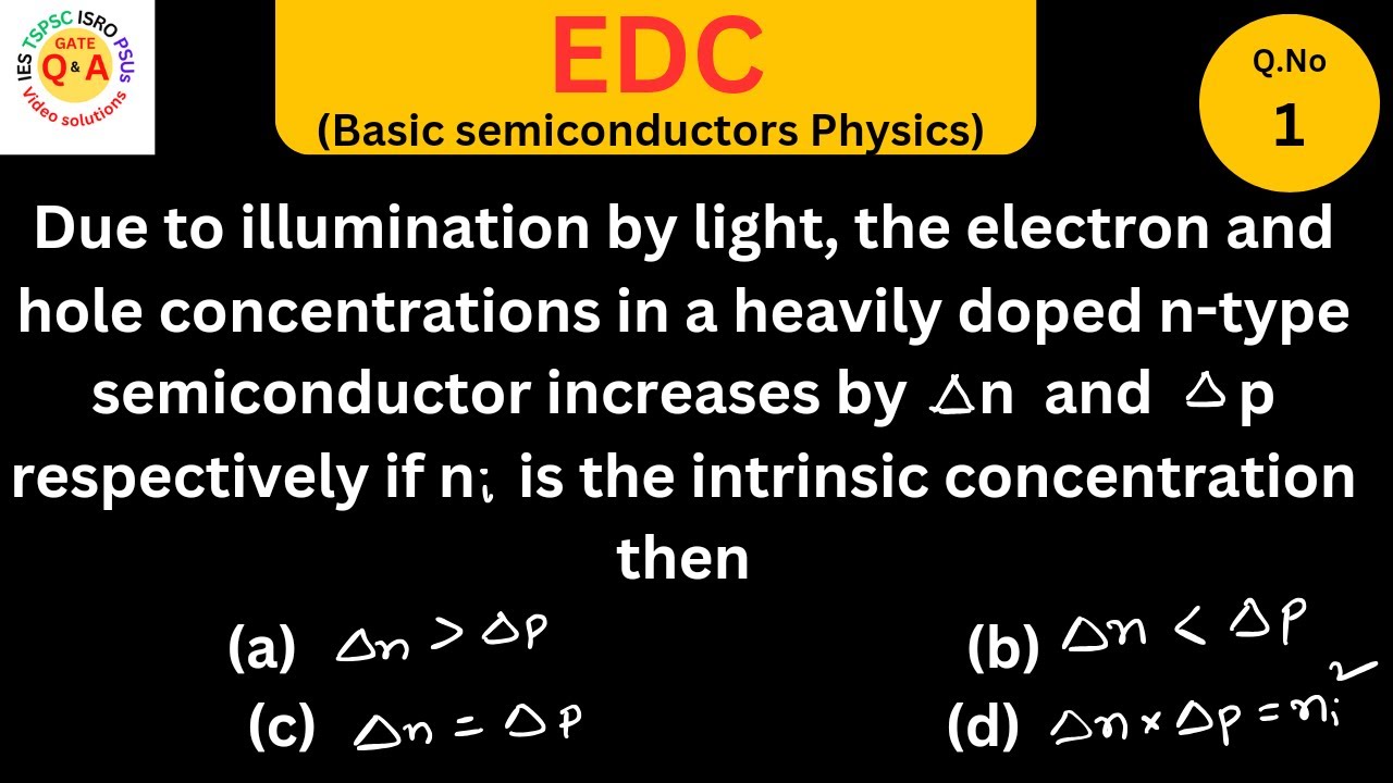 Q1.Light illumination N-type Semiconductor ? EDC: | Gate | IES | ISRO ...
