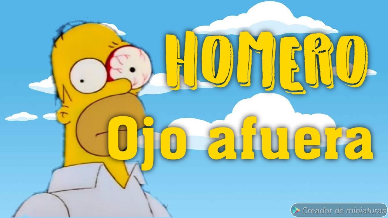 Dibujando a Homero Simpson con el ojo afuera - YouTube