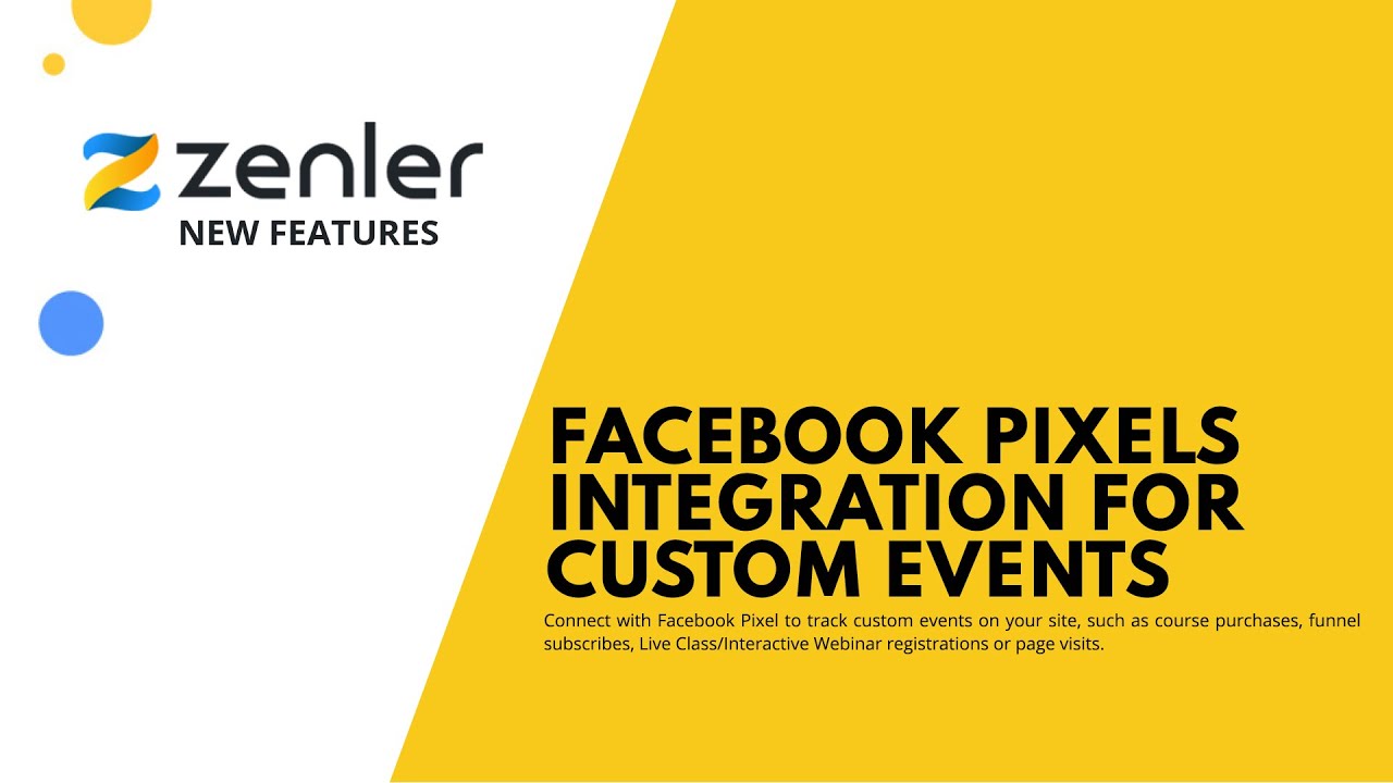 Feature Release - Facebook Pixels Integration for Custom Events - YouTube