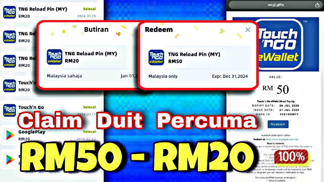 Tak perlu invite !! Claim RM50/RM20 reload pin dari tng 2025 - YouTube