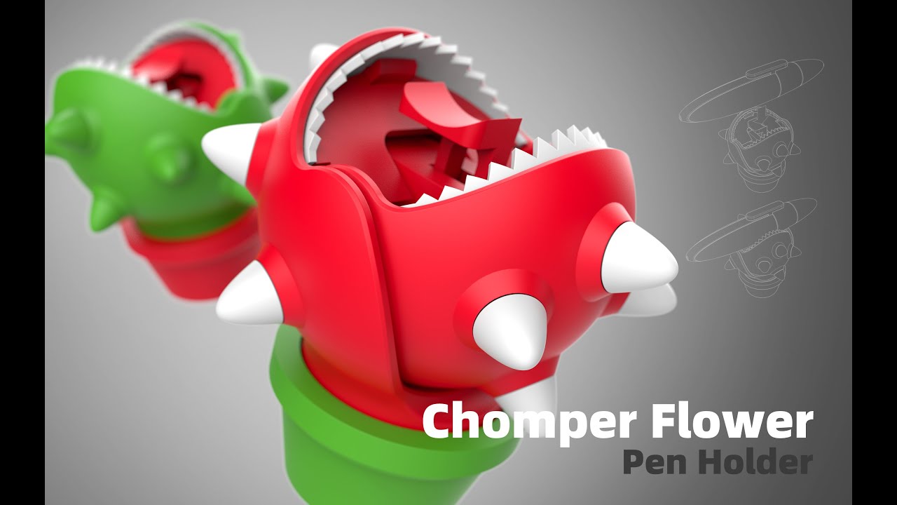 Chomper Flower Pen Holder - YouTube