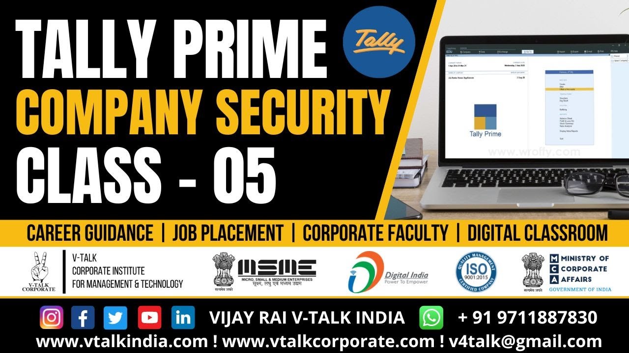 How To Create a Security & Configuration in Tally Prime | Class 5 | V ...