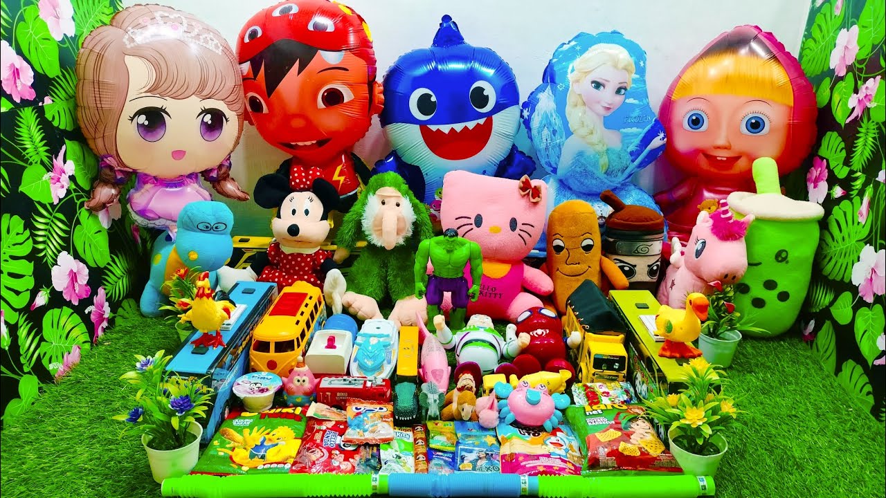 Hunting Balon Boneka Permen yupi Baby shark Marsya Upin Ipin Keropi 157 ...