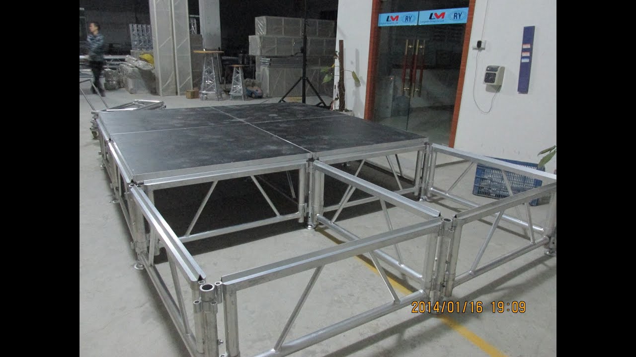 Moving stage folding stage portable stage aluminum stage - YouTube