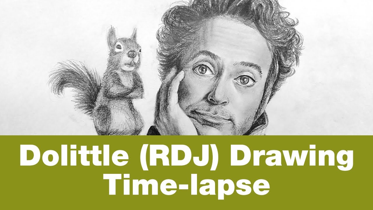How to Draw Robert Downey Jr., Dolittle, Time-lapse Drawing, RDJ - YouTube
