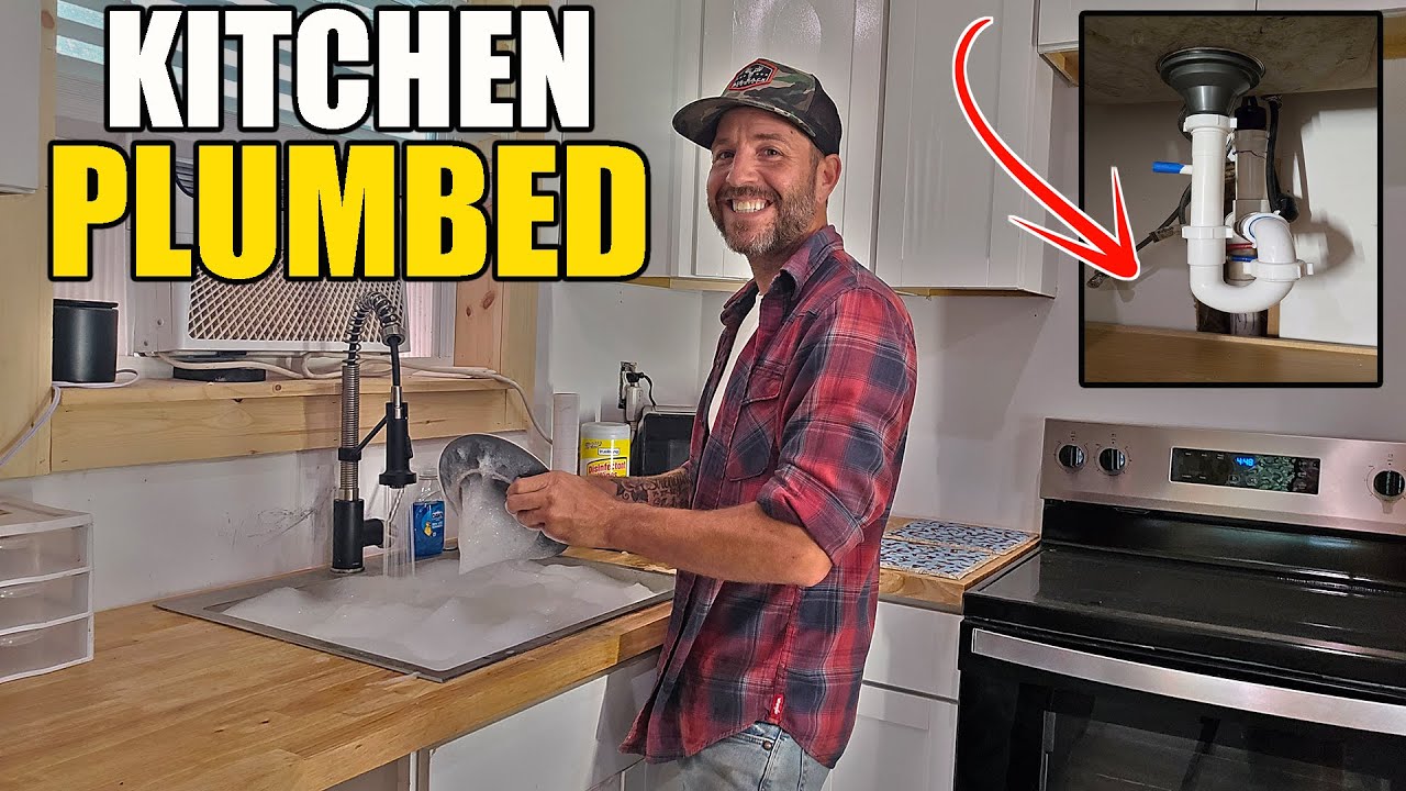 Never Been So Excited To Do Dishes | DIY House Build | Plumbing A ...