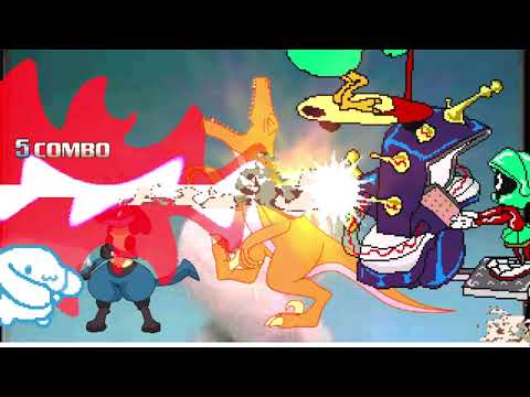 (M.U.G.E.N Request) Marvin X and Cinnamon X vs Raptor and Lucario (Vore)