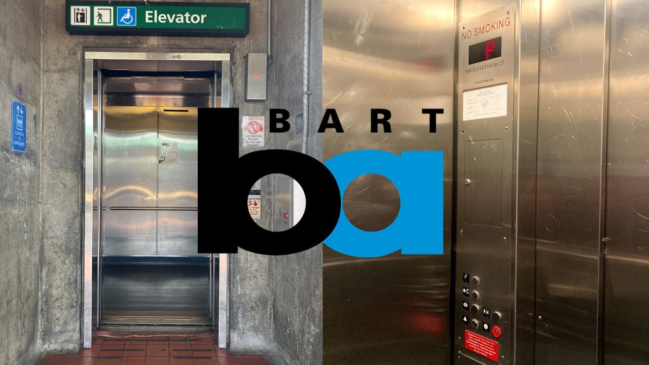 2 Very Slow Montgomery Hydraulic Elevators - West Oakland BART Station ...