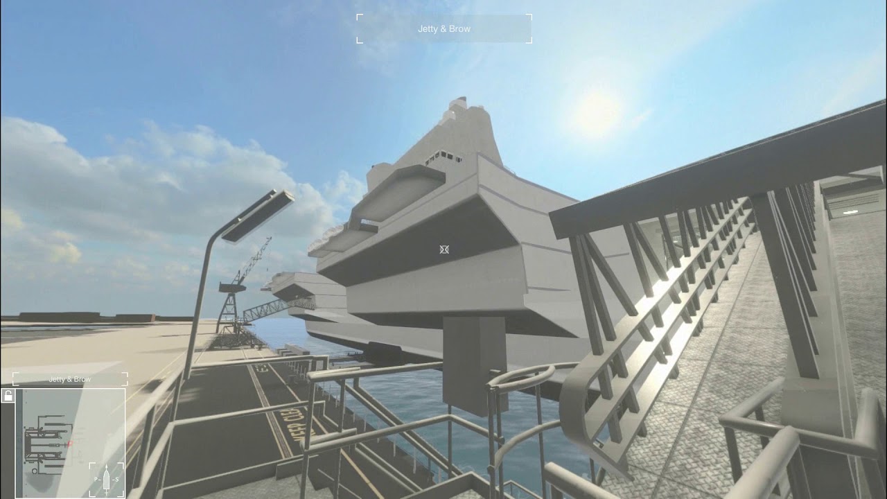 Queen Elizabeth Class (QEC) Aircraft Carrier 3D Walk-through - YouTube