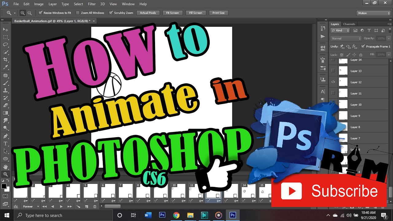 How To Animate Using Photoshop CS6 ( Easy ) - Tutorial For Beginners ...