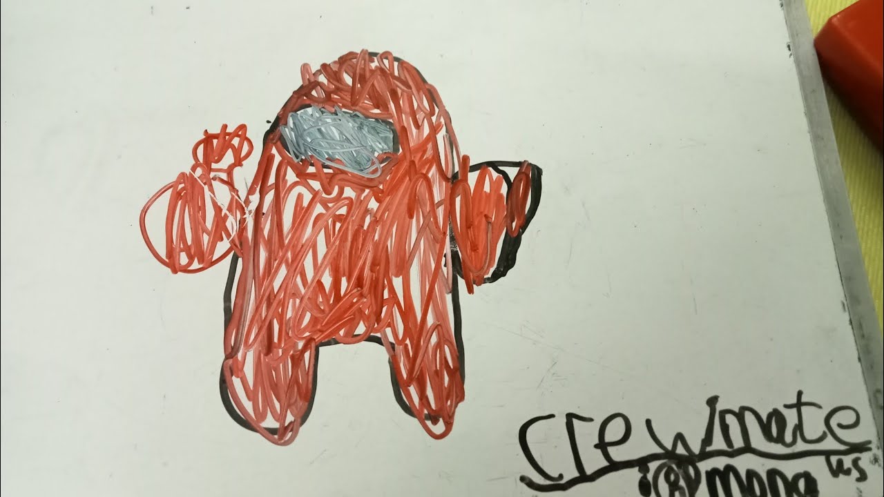 how to draw a crewmate from Among us - YouTube