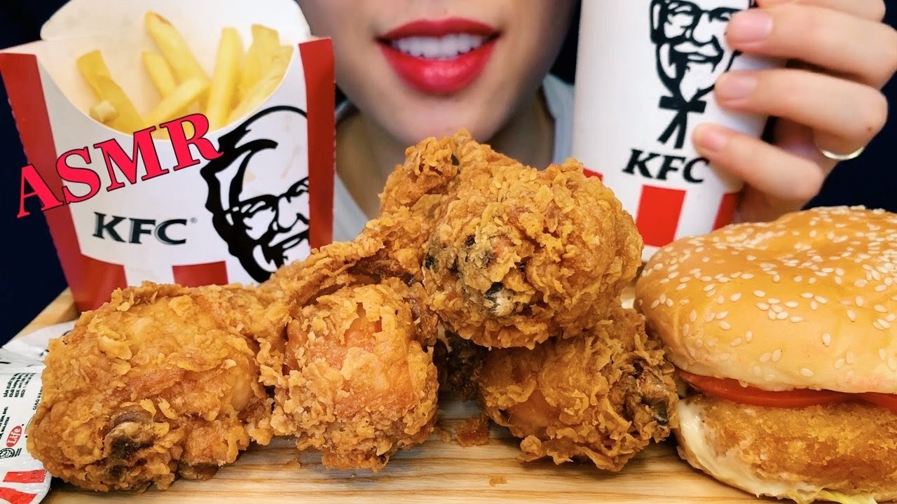 ASMR KFC FRIED CHICKEN, SHRIMP HAMBURGER (EATING SOUNDS)| DO_ASMR - YouTube