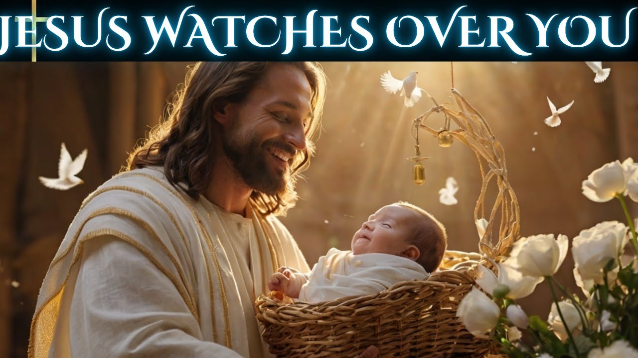 🌙 JESUS WATCHES OVER YOU – Peaceful Christian Baby Lullaby | Sleep ...