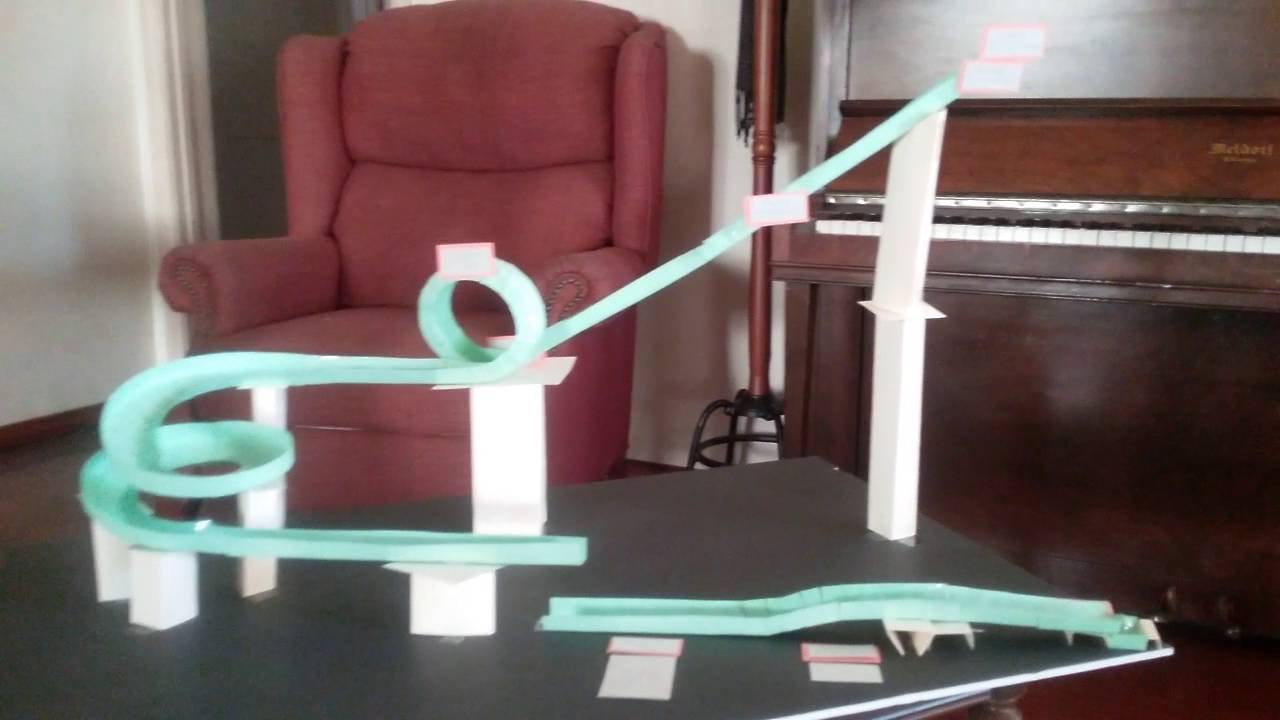 Paper roller coaster - YouTube