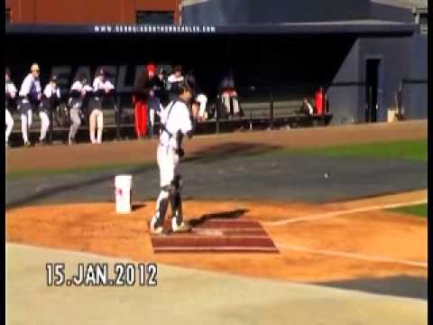 Cameron Iszler catching throw-downs at camp - YouTube