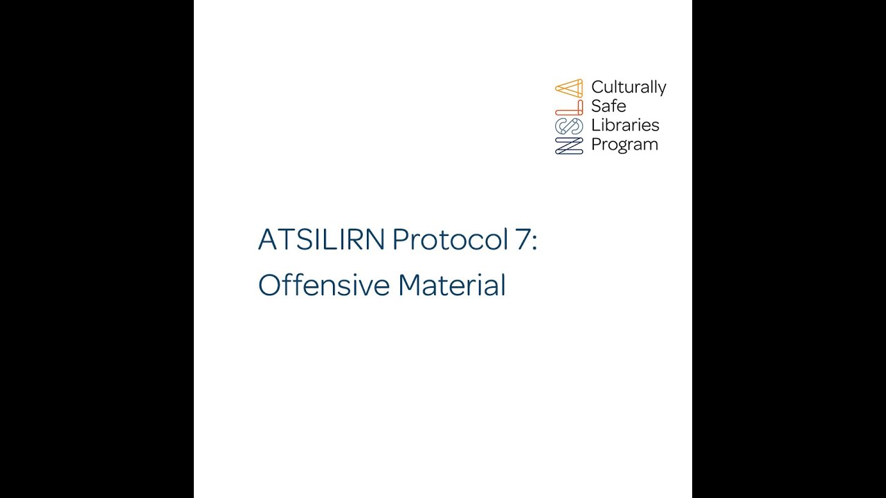 ATSILIRN Protocol 7: Offensive Material - YouTube