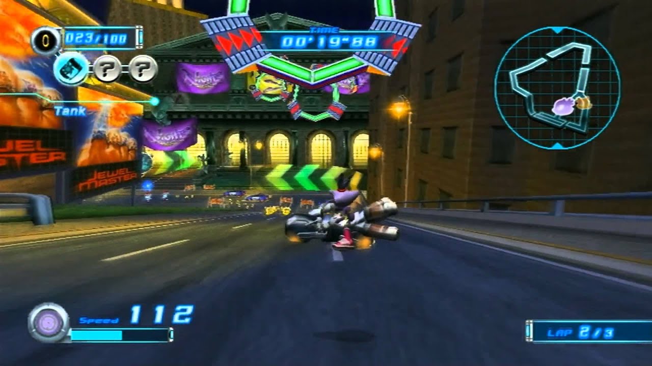 Sonic Riders Zero Gravity (Wii): '90s Boulevard - Time Attack (00'44"96 ...