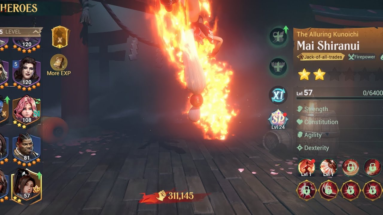 Leveling Mai Shiranui Part 2 - Sea of Conquest - SOC - YouTube