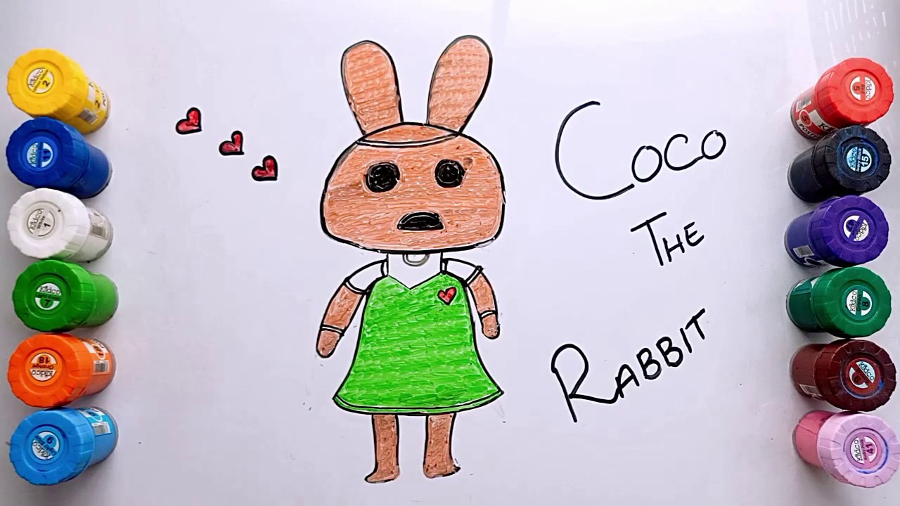 How to Draw CoCoc the Rabbit Step by Step |Coco the Rabbit Drawing ...