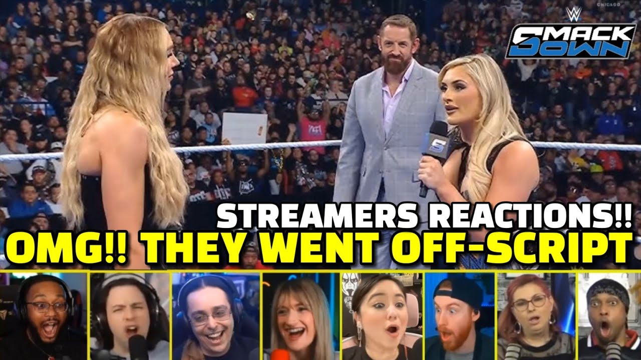 Streamers Reactions to Charlotte Flair & Tiffany Stratton Off-Script Promo | WWE Smackdown April ...