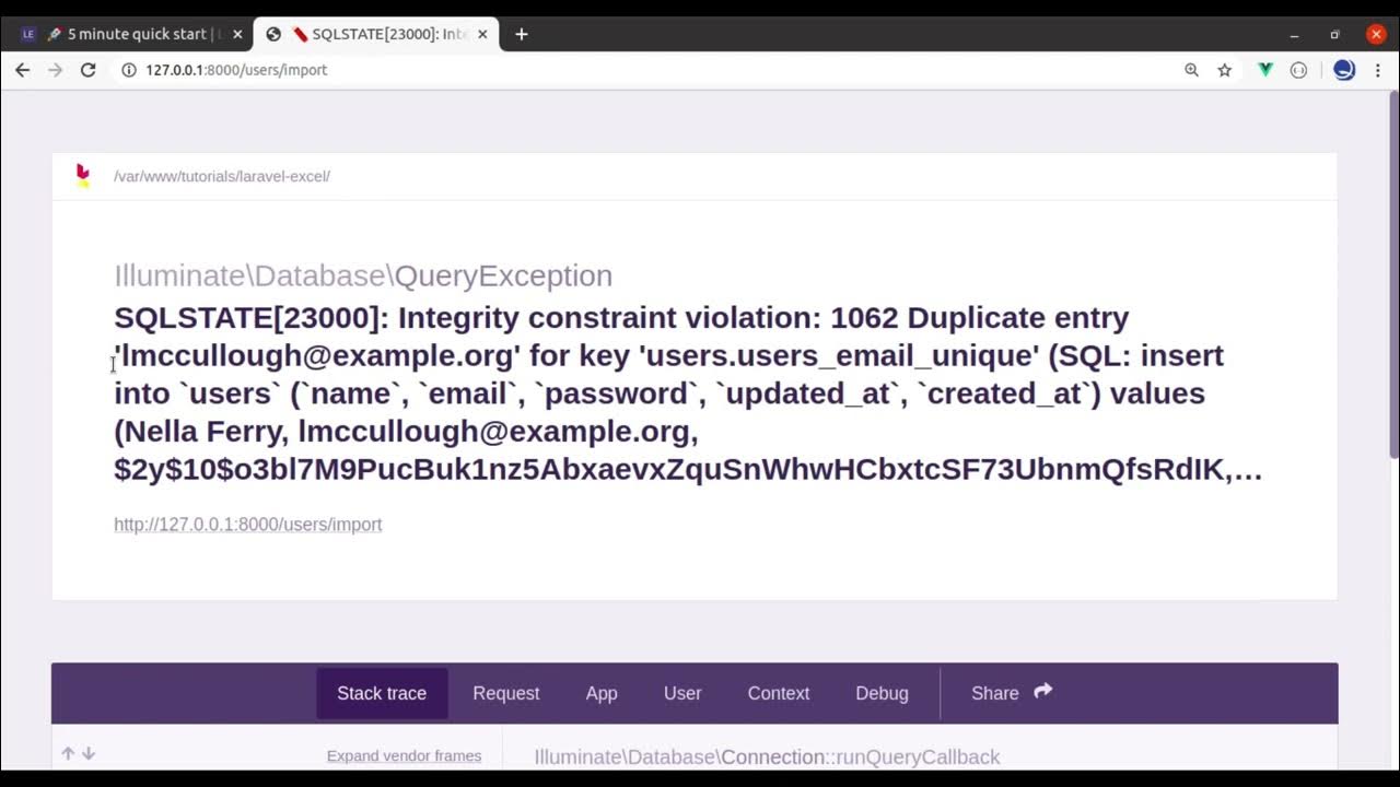 2 Laravel Excel Import to Database with Errors and Validation Handling - YouTube