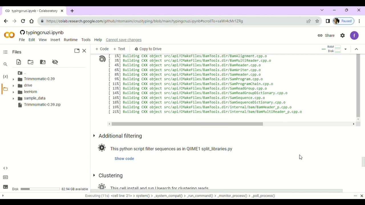 Google Colab Tutorial: Typing Trypanosoma cruzi - YouTube